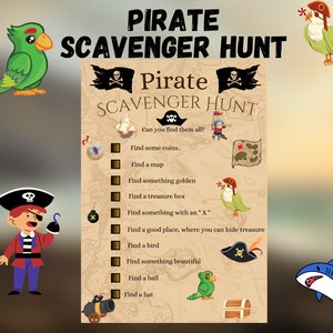 Pirate Themed Scavenger Hunt Child / Kids Birthday Party - Etsy