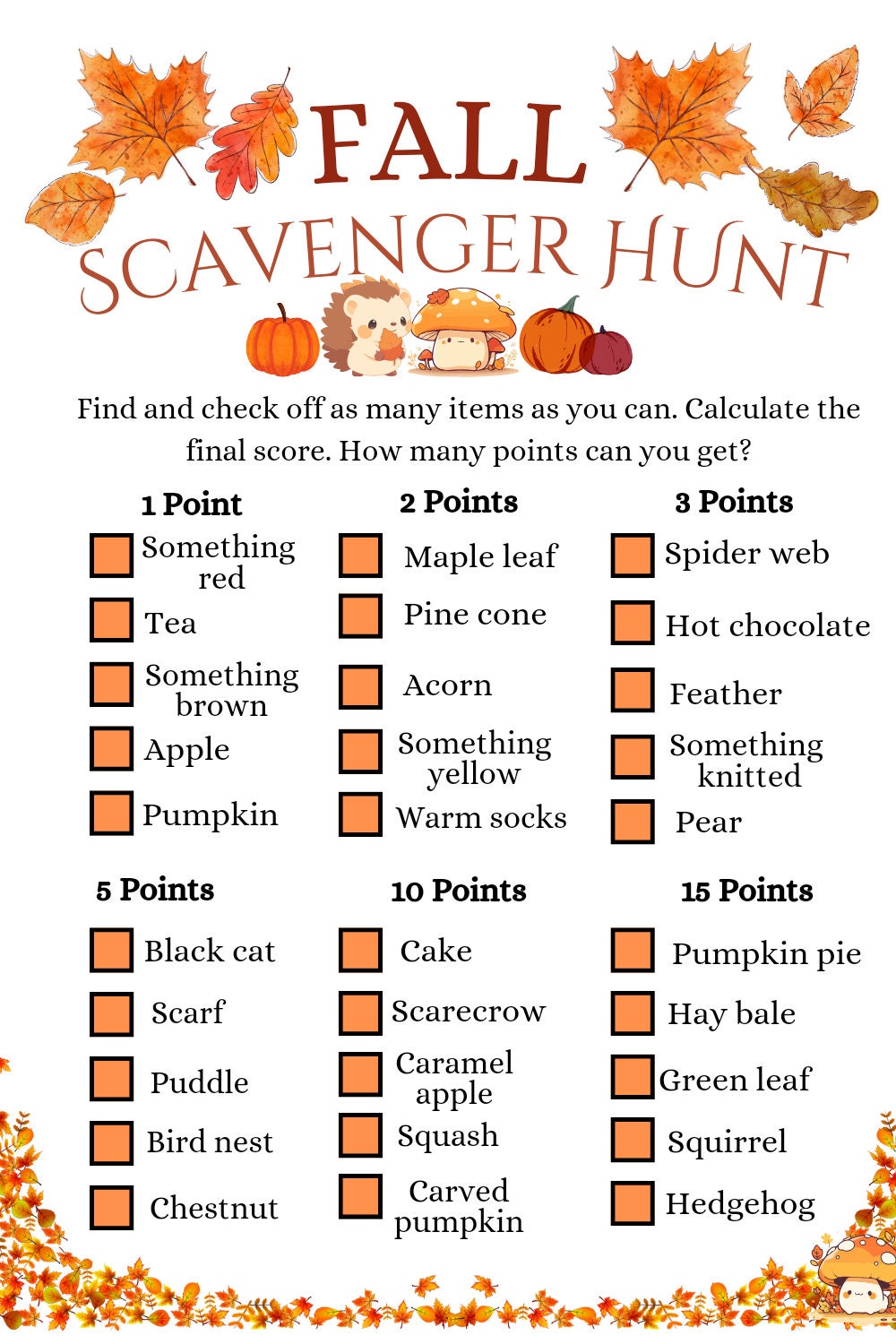 Fall Mix & Mingle Bingo, Fall Find the Guest, Fall Game Bundle, Cute ...