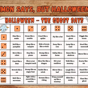 Halloween the Simon Says, Simon Says Game, Halloween Movement Activity ...