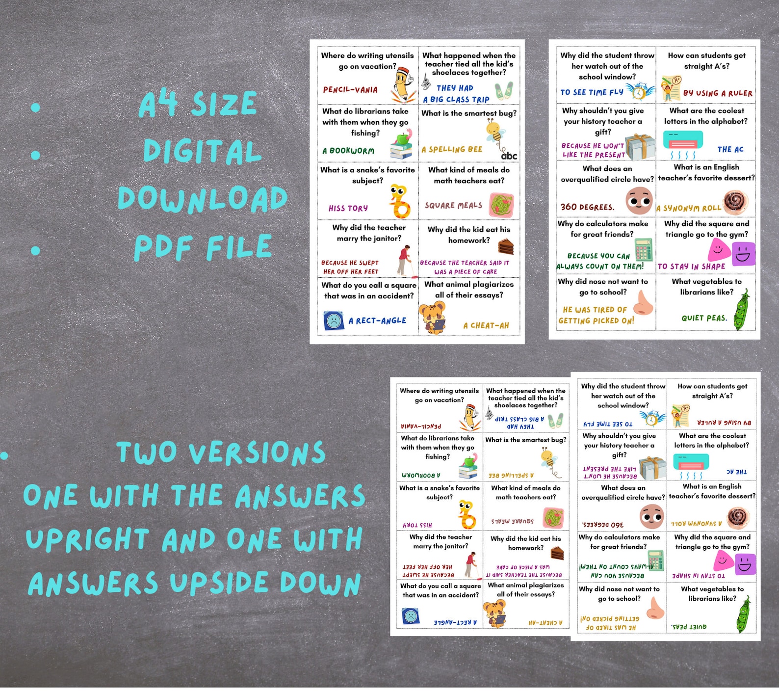 Back to School Jokes for Kids, Printable Back to School Lunchbox Notes ...