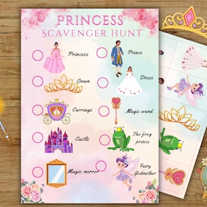 Princess Treasure Hunt, Kids Birthday Party Games, Fairy Tale Scavenger ...