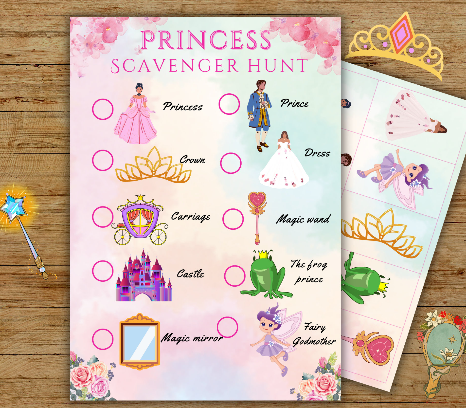 Princess Treasure Hunt, Kids Birthday Party Games, Fairy Tale Scavenger ...