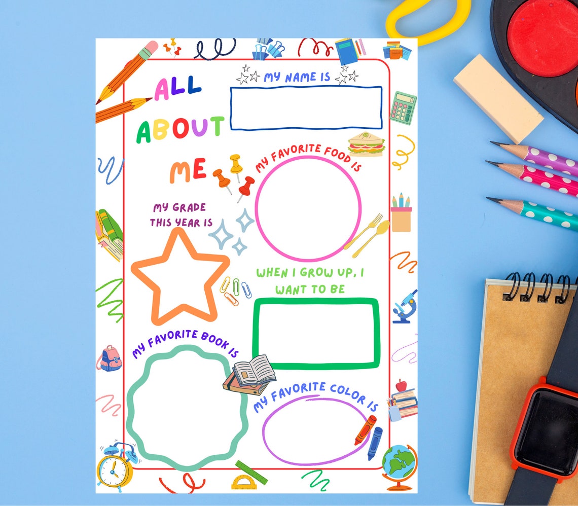 Back to School Interview First Day of School Printable All - Etsy