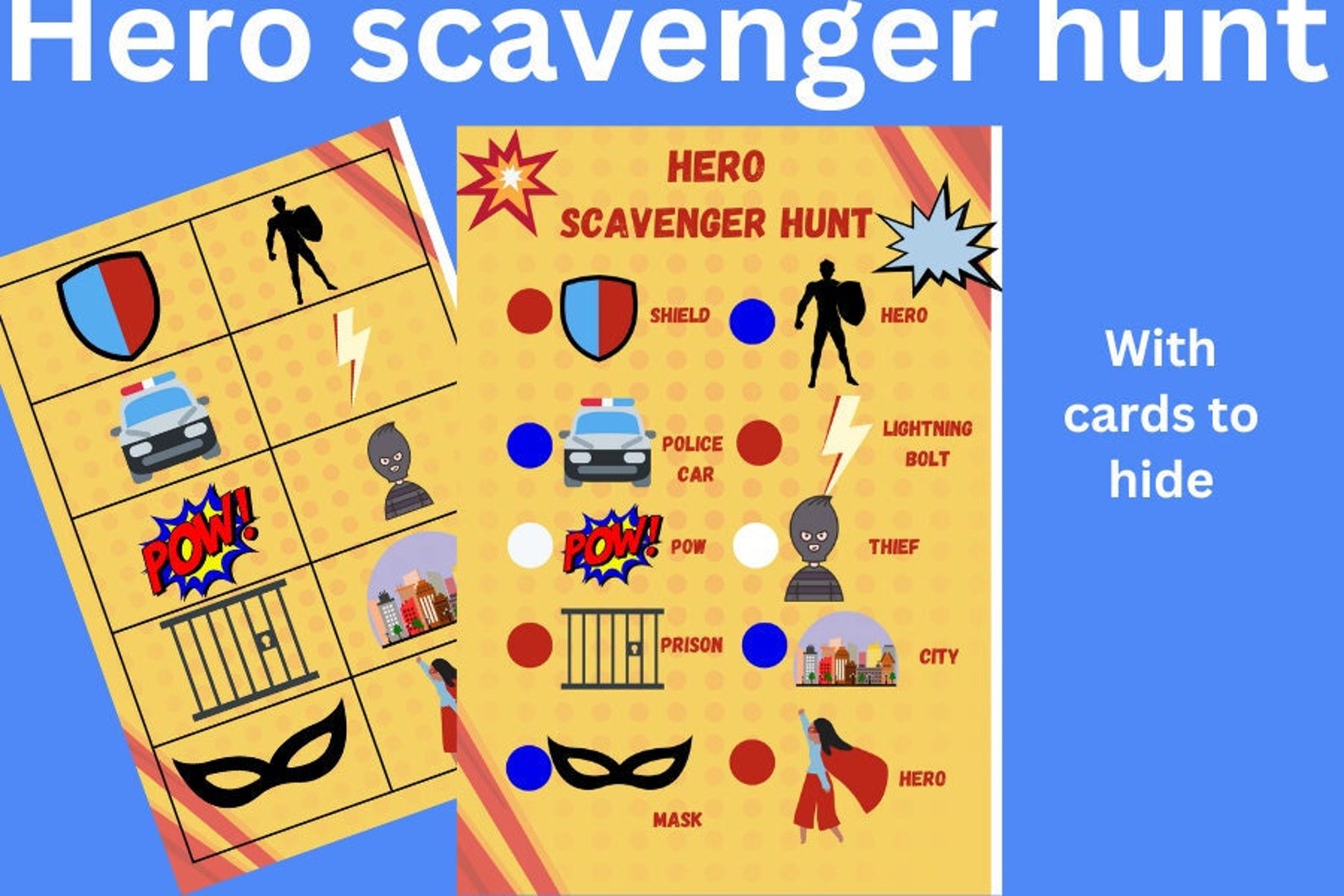 Hero Treasure Hunt Kids Birthday Party Games Scavenger Hunt - Etsy