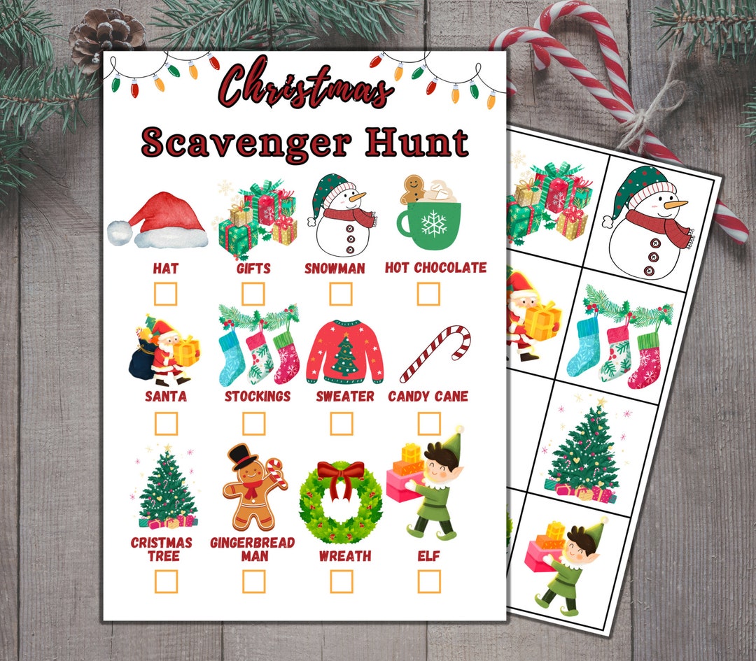 Christmas Scavenger Hunt, Printable Christmas Games, Christmas Activity ...