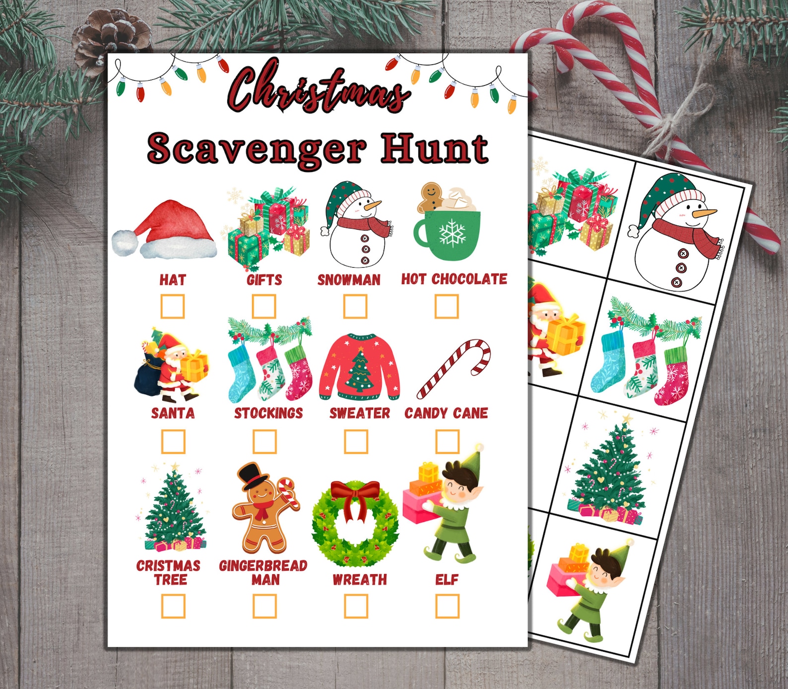 Christmas Scavenger Hunt, Printable Christmas Games, Christmas Activity ...