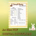Secret Bunny Survey Questionnaire, Easter Gift Exchange, Easter ...