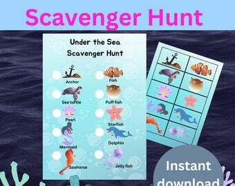 Under the Sea Themed Treasure Hunt Child / Kids Birthday - Etsy