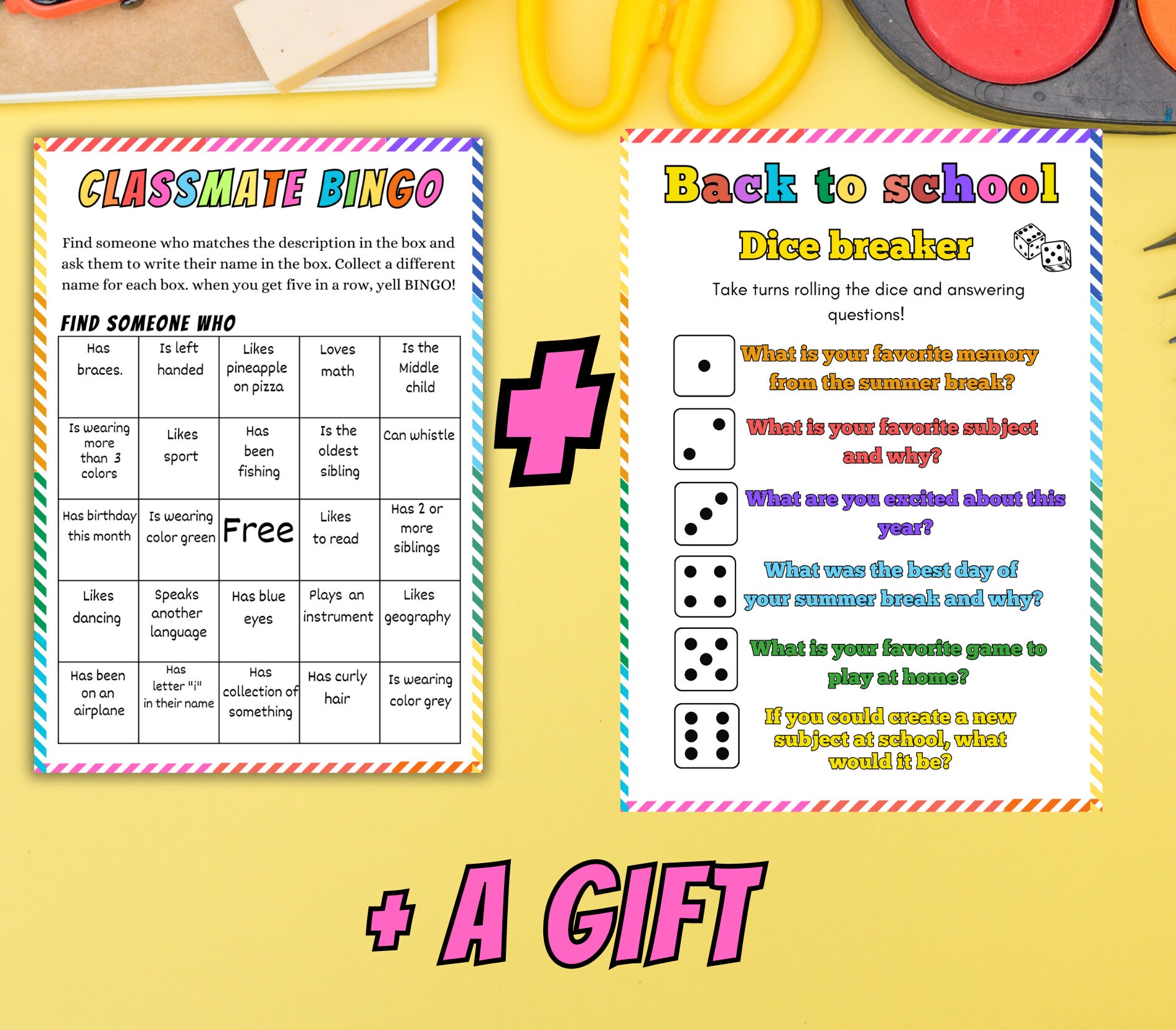 Back to School Game, Classmate Find Someone Who Bingo, First Day of ...