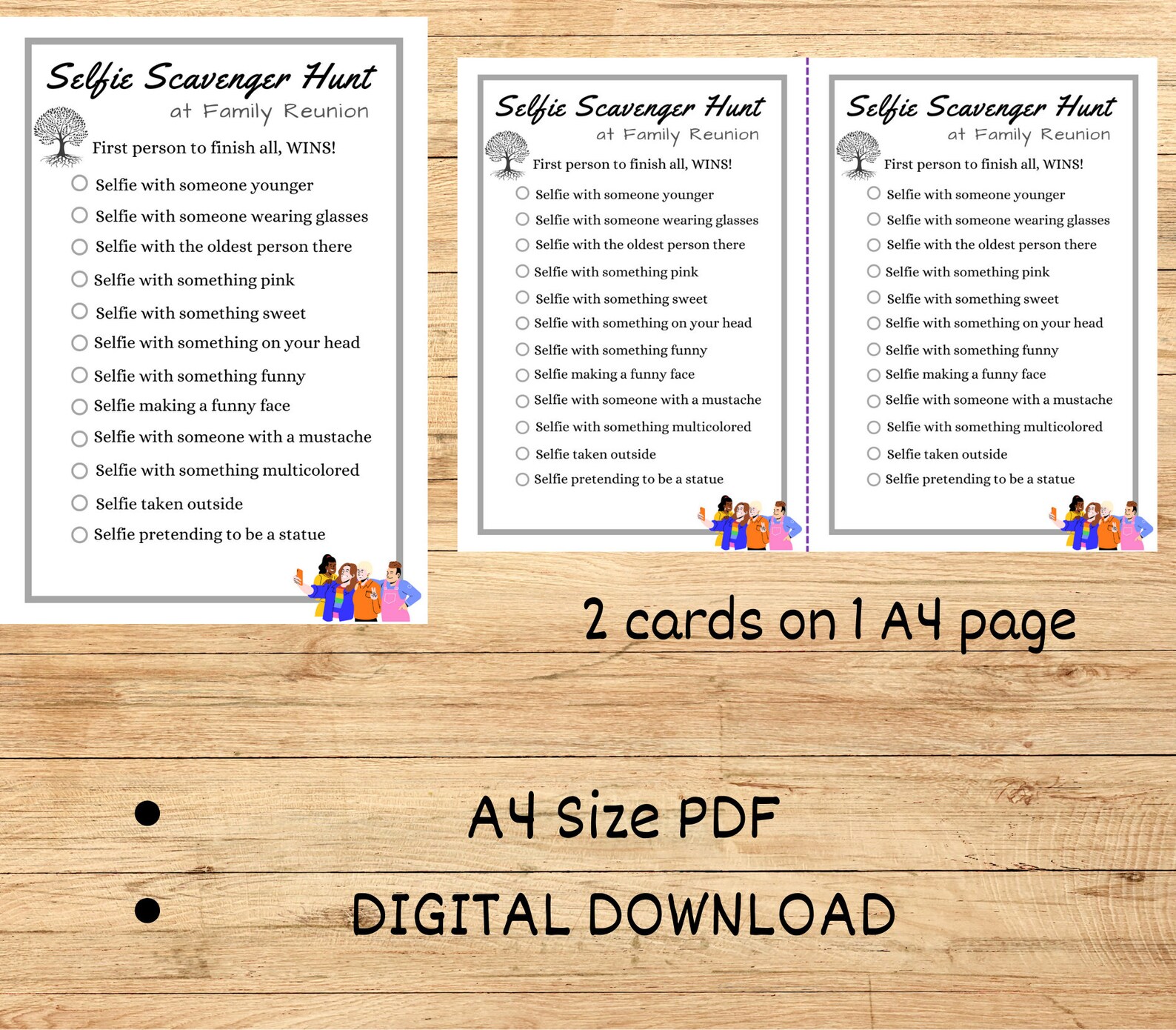 Family Gathering Activity, Selfie Scavenger Hunt, Family Reunion Game ...