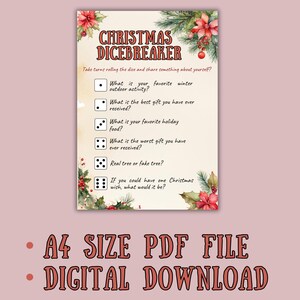 Christmas Dicebreaker, Holiday Games, Christmas Trivia, Holiday Games ...