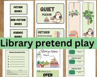 Library Dramatic Play - Etsy