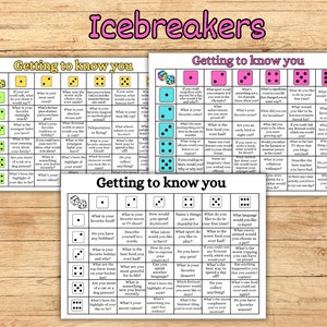Dicebreaker Roll and Tell Game, Back to School, Icebreaker Activity for ...