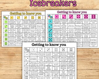 Dicebreaker Roll and Tell Game, Back to School, Icebreaker Activity for ...