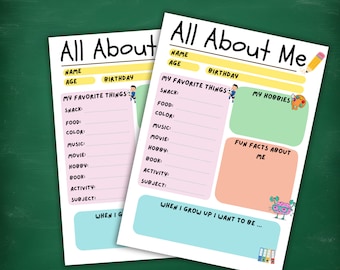 All About Me, All About Me Poster Printable, All About My Teacher ...