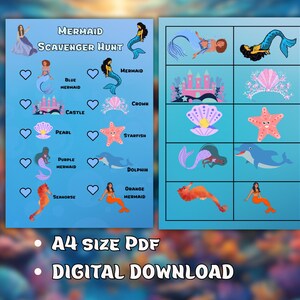 Mermaid Themed Treasure Hunt | Child / Kids Birthday Party Games ...
