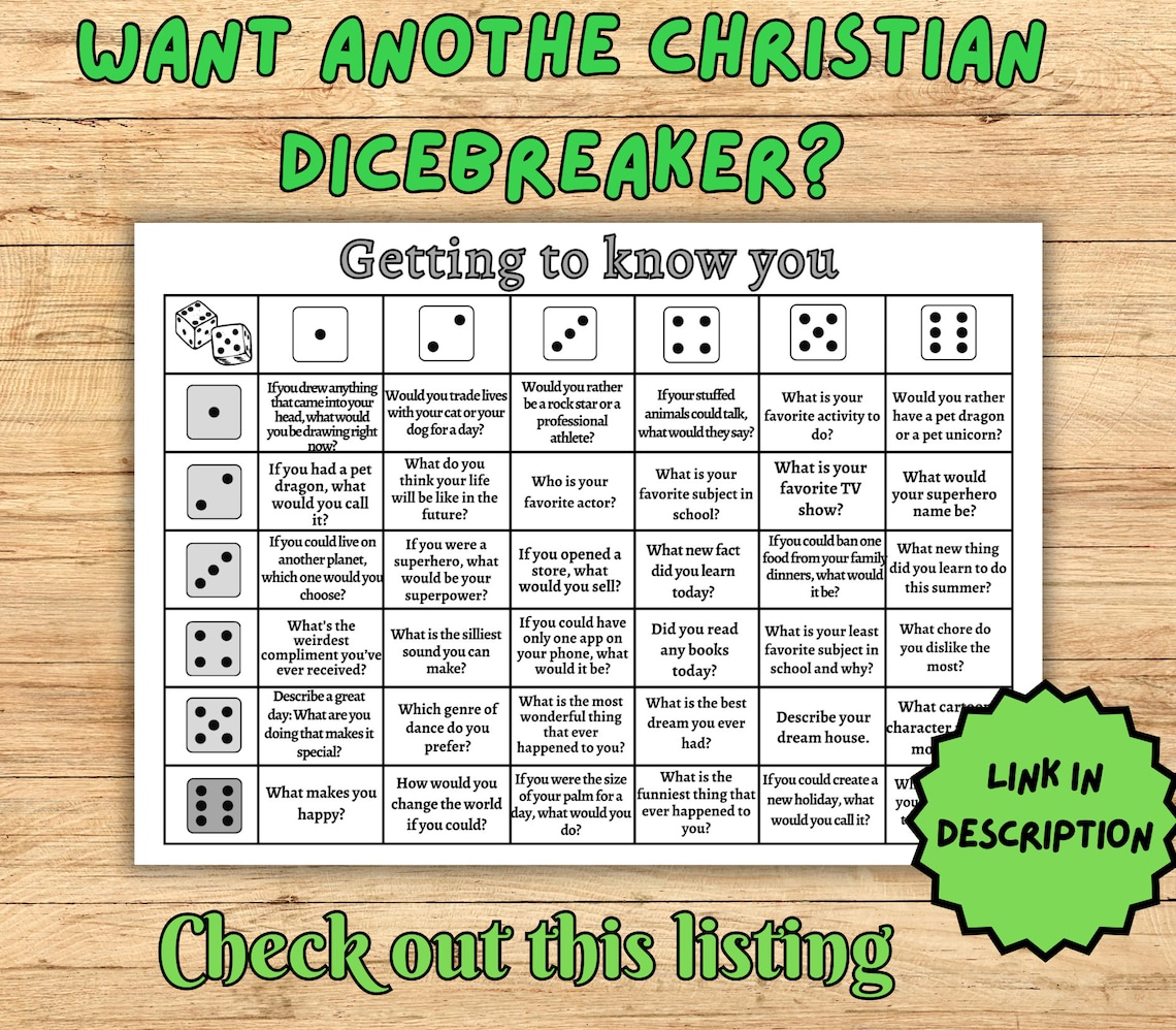 Dicebreaker Roll and Tell Game, Back to School, Icebreaker Activity for ...