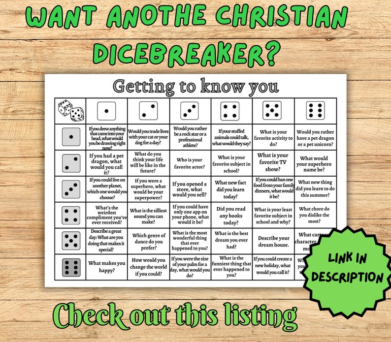 Dicebreaker Roll and Tell Game, Back to School, Icebreaker Activity for ...