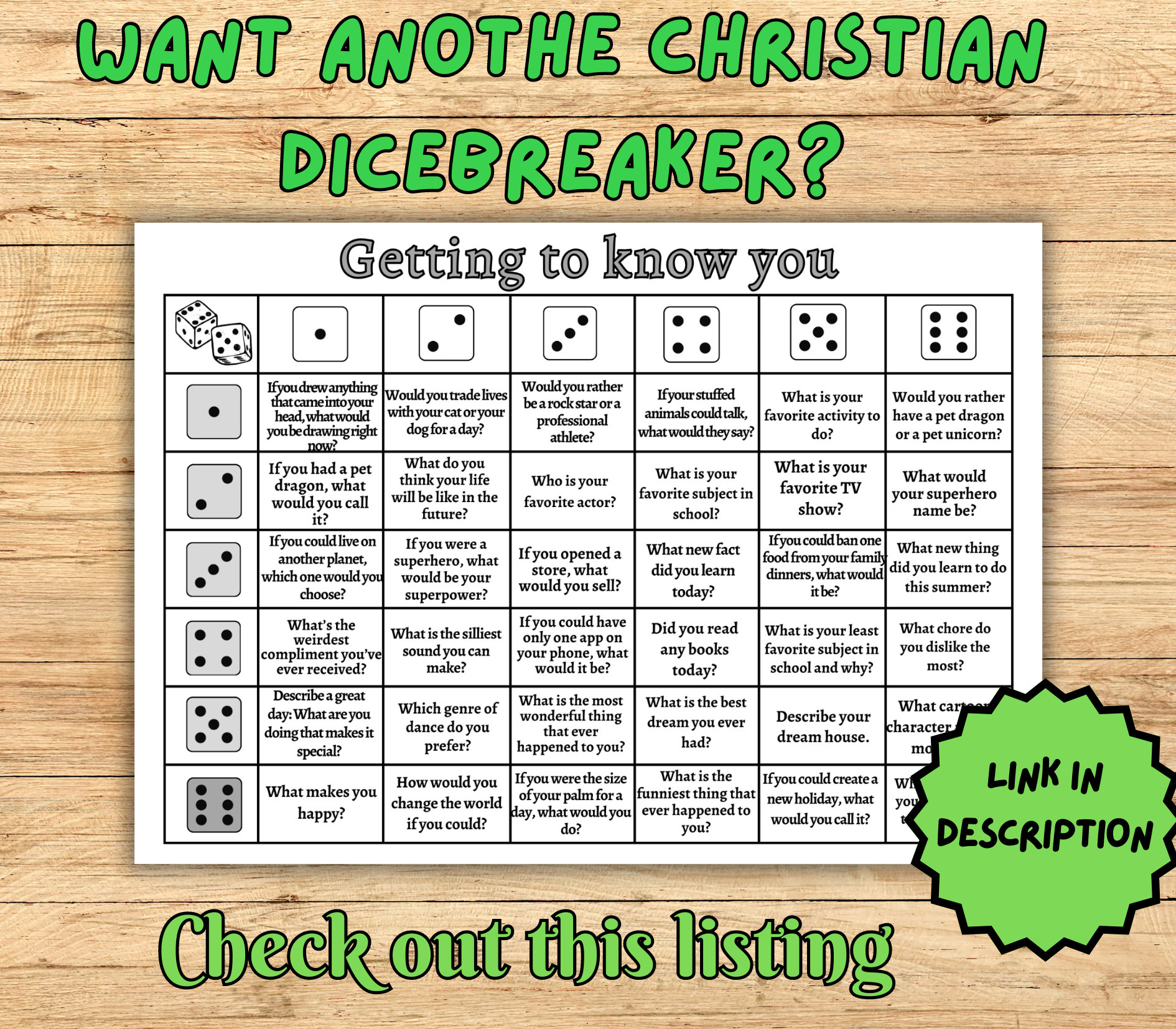Dicebreaker Roll and Tell Game, Back to School, Icebreaker Activity for ...