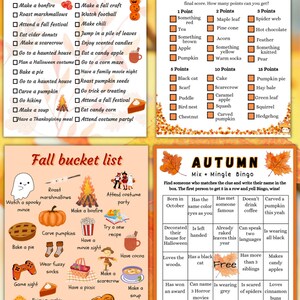 Fall Mix & Mingle Bingo, Fall Find the Guest, Fall Game Bundle, Cute ...