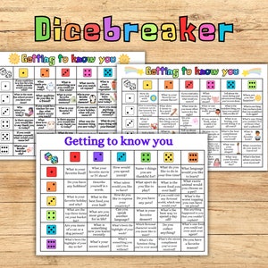 Dicebreaker Roll and Tell Game, Back to School, Icebreaker Activity for ...