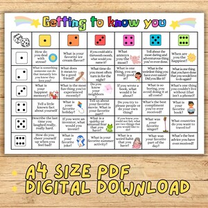 Dicebreaker Roll and Tell Game, Back to School, Icebreaker Activity for ...