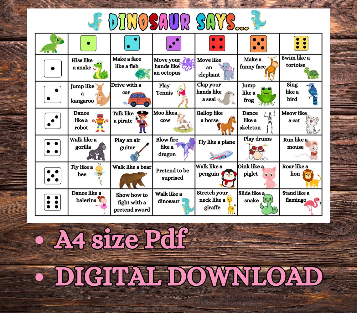 Simon Says Game, Movement Activity, Brain Break, Icebreaker for Kid ...