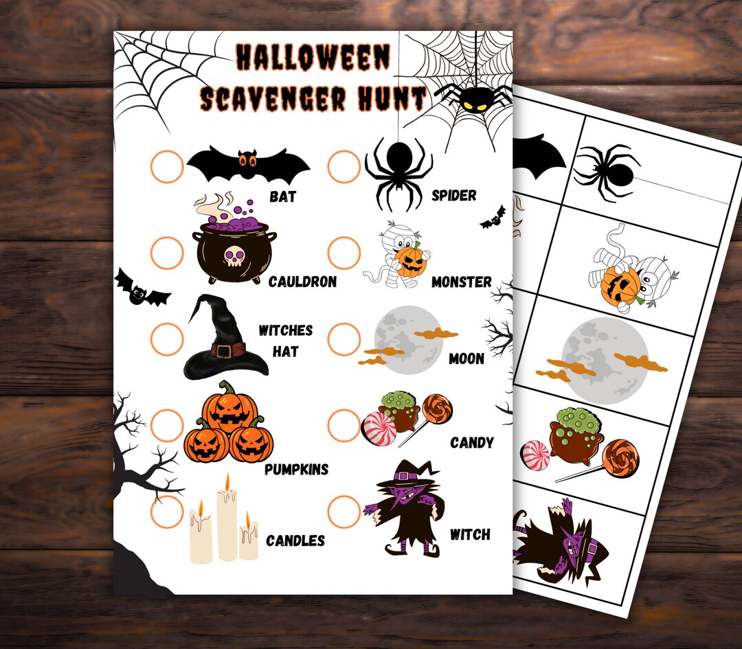 Halloween Scavenger Hunt, Fall Scavenger Hunt, Printable for Kids ...