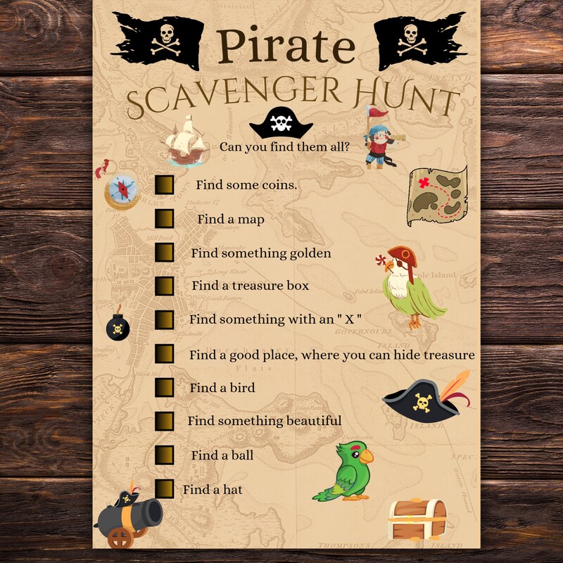 Pirate Treasure Hunt - Etsy