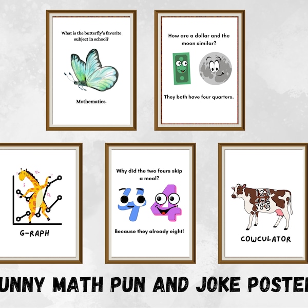 Funny Math Pun Posters - Etsy