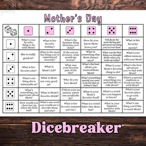 Mother's Day Questionnaire, All About My Mom, Mother's Day Icebreaker ...