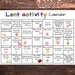 Lent Activity Calendar for Kids, 40 Days Lenten Calendar, Ash Wednesday ...