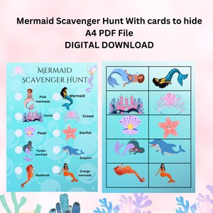 Mermaid Themed Treasure Hunt | Child / Kids Birthday Party Games ...