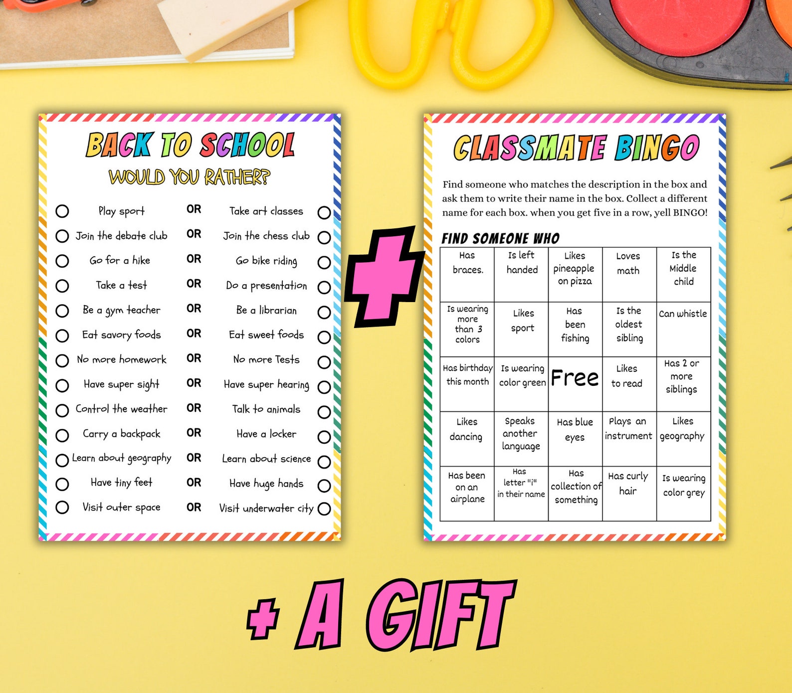 Back to School Game Printable, Back to School Would You Rather ...