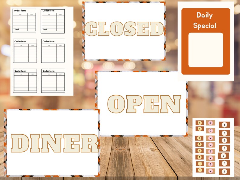 Printable Pretend Play Menus Printable, Kids Breakfast, Lunch, Dinner ...