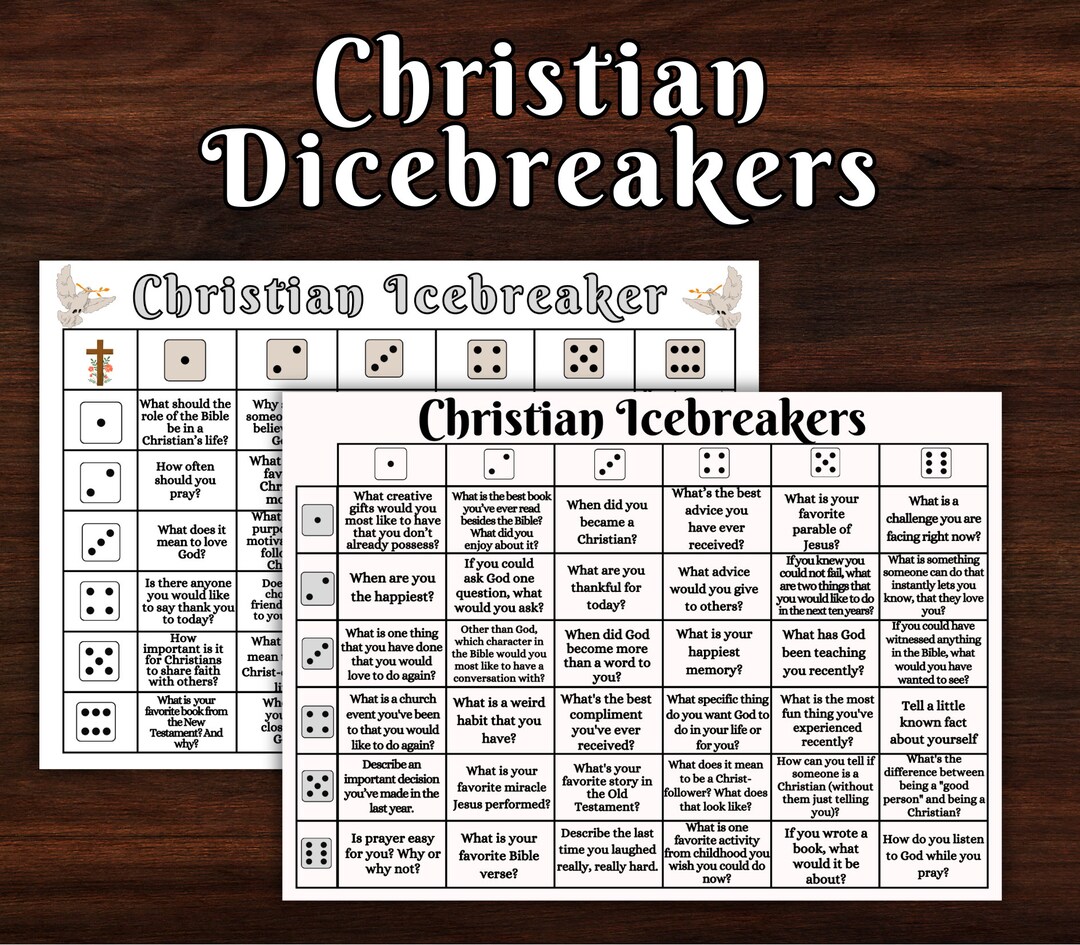 Dicebreaker Roll and Tell Game, Christian Icebreaker Activity for All ...