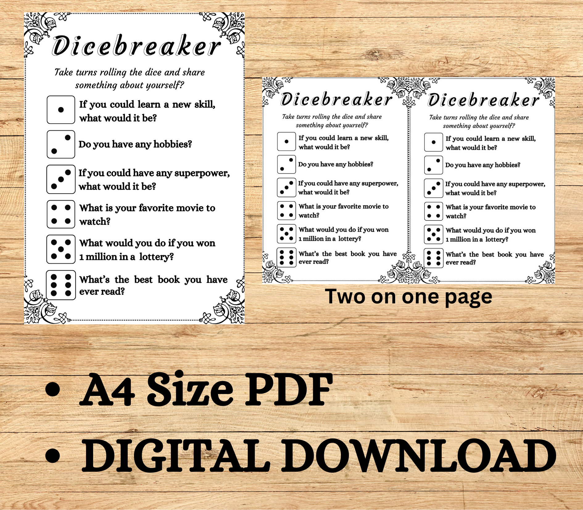 Dicebreaker Roll and Tell Game, Back to School, Icebreaker Activity for ...