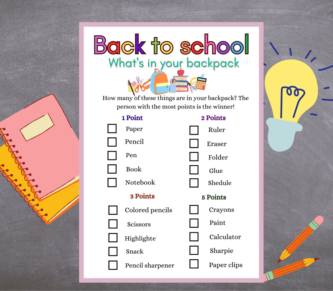 Whats in Your Backpack | Back to School Games | Classroom Games ...