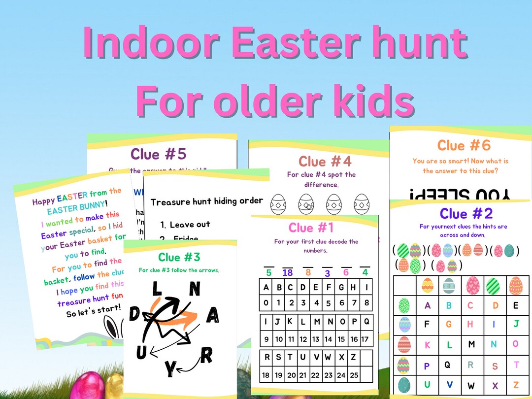 Easter Treasure Hunt for Teens, Easter Egg Scavenger Hunt for Older ...