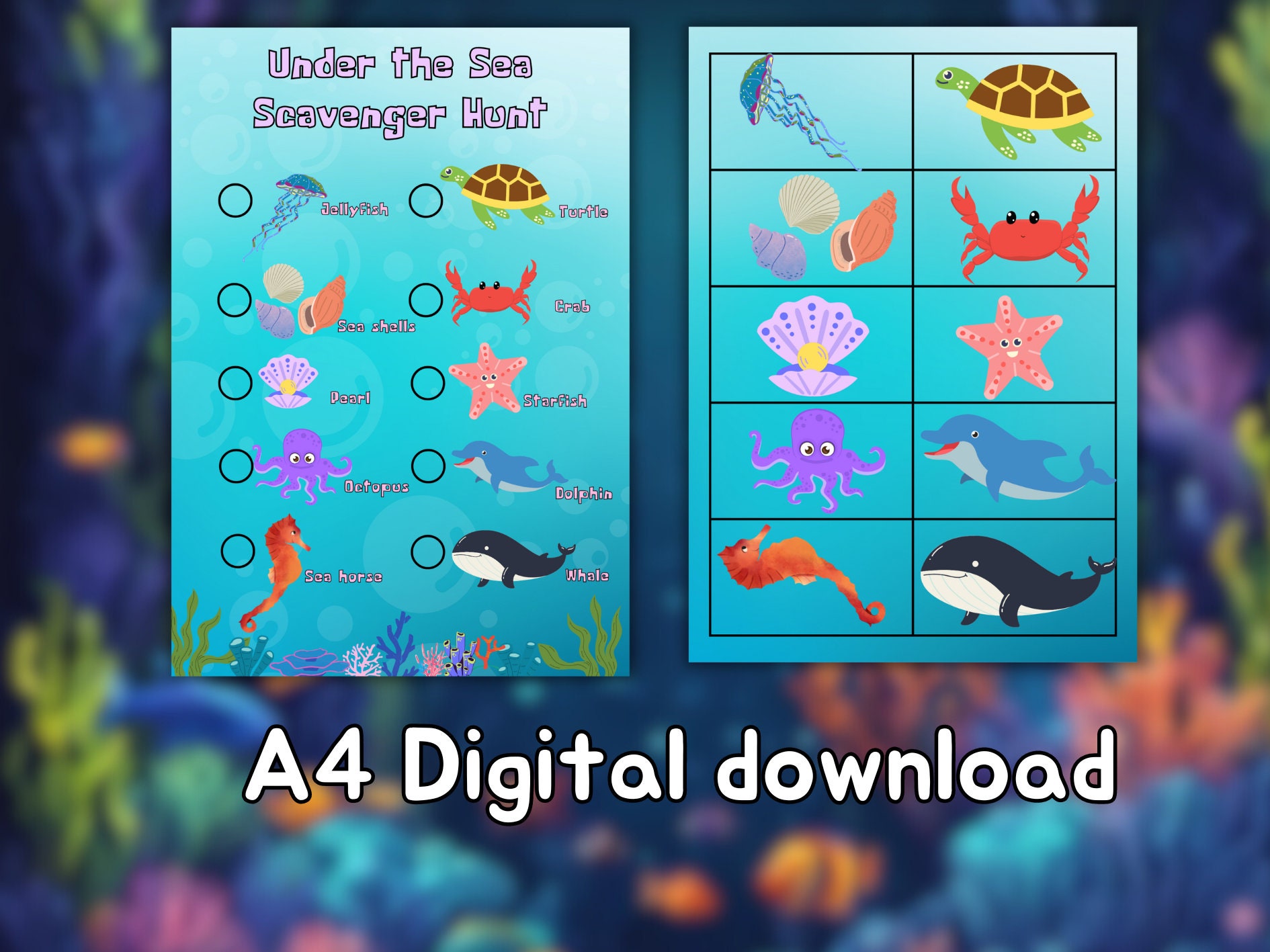 Under the Sea Themed Treasure Hunt | Child / Kids Birthday Party Games ...