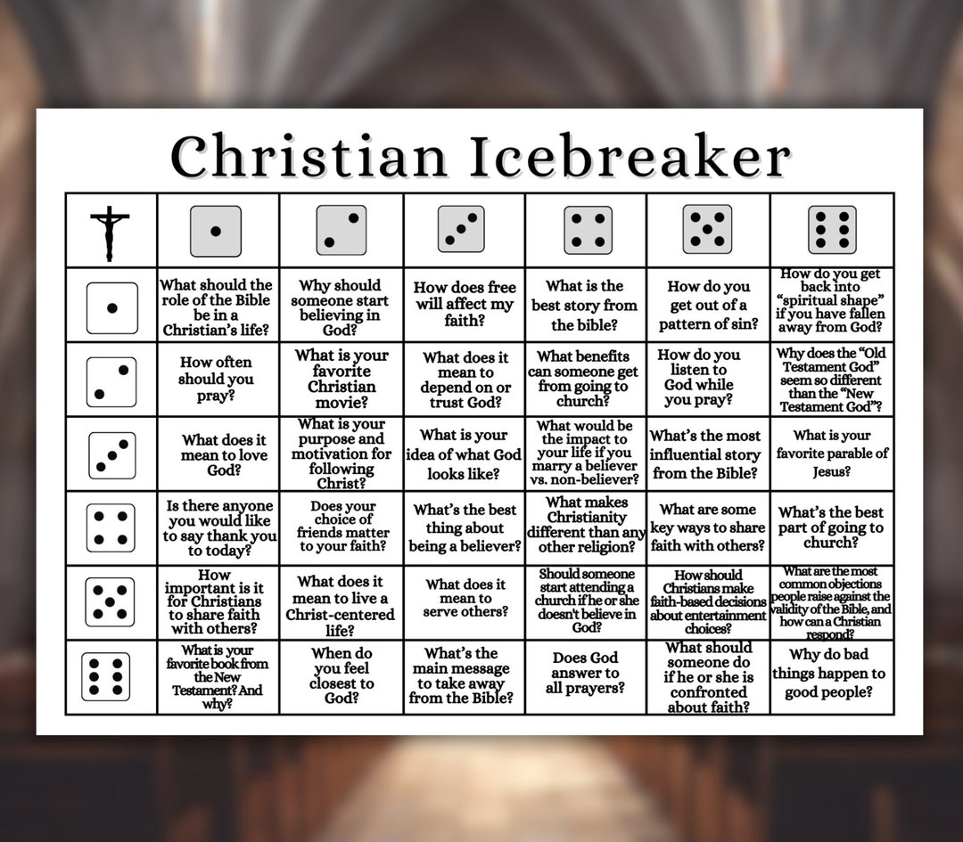 Bible Study Game, Christian Icebreaker Activity, Games for Youth Group ...