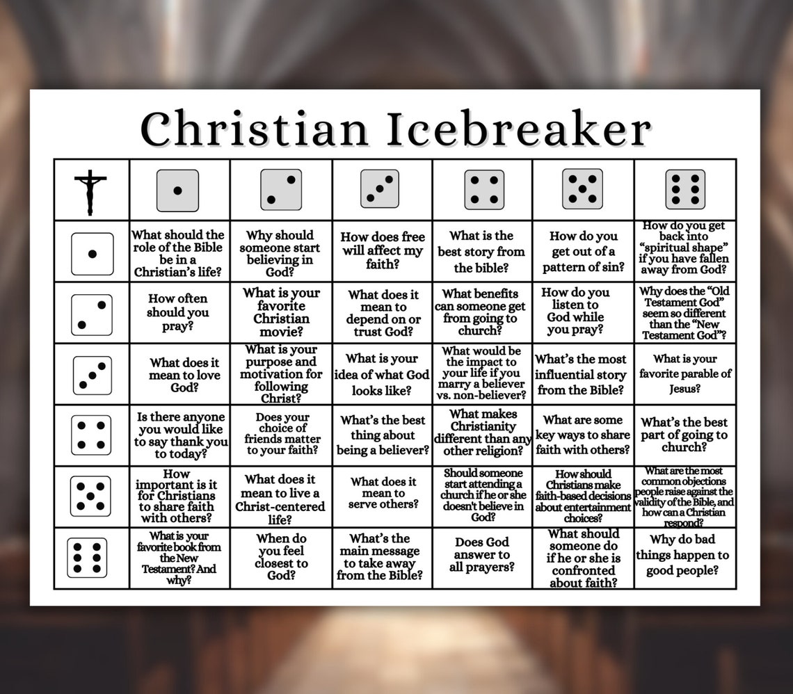 Bible Study Game, Christian Icebreaker Activity, Games for Youth Group ...