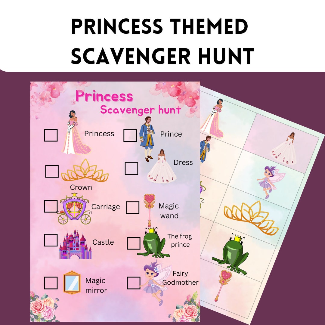 Princess Treasure Hunt Kids Birthday Party Games Fairy Tale - Etsy