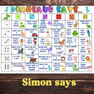 Simon Says Game, Movement Activity, Brain Break, Icebreaker for Kid ...