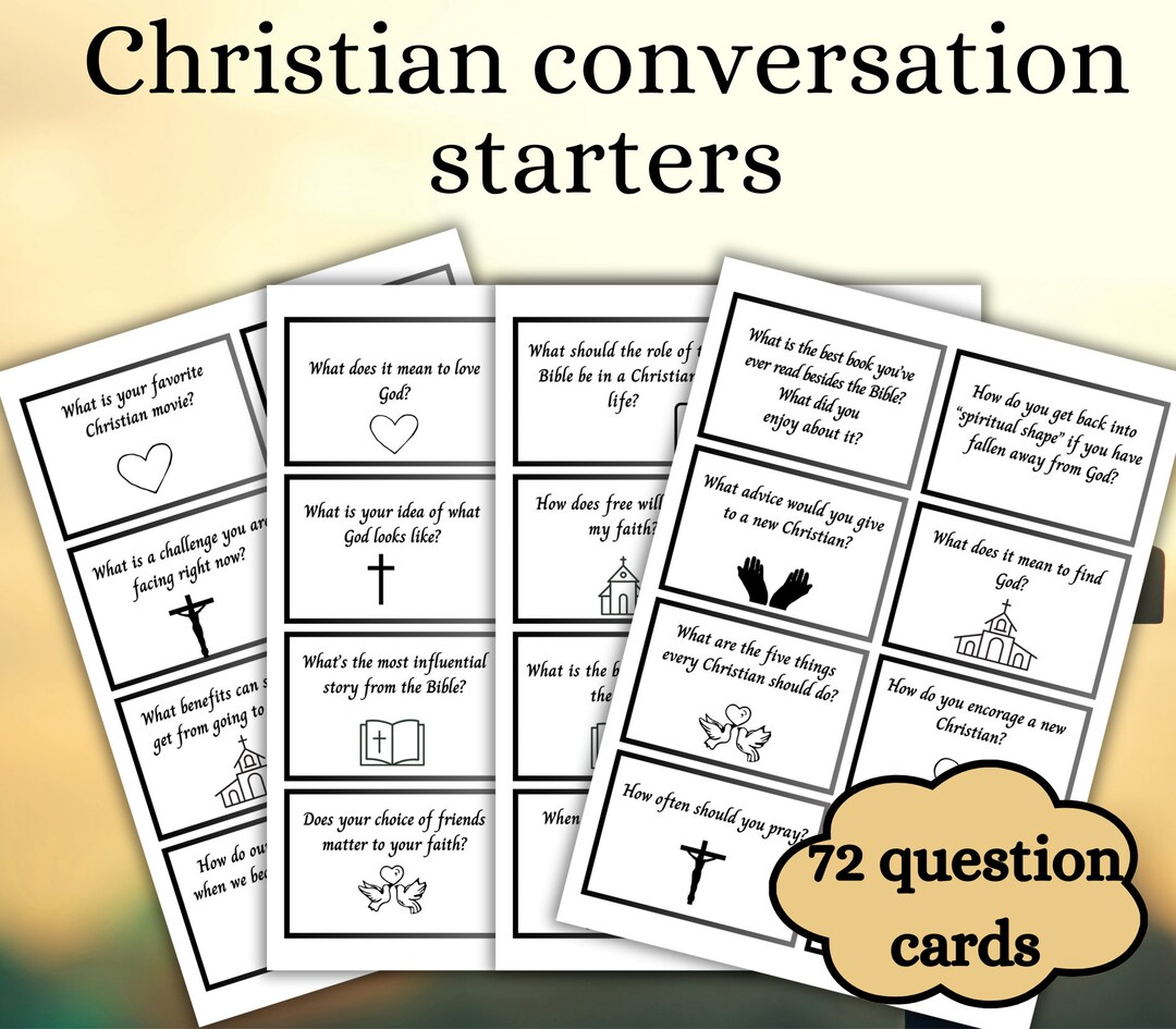Christian Icebreaker Activity, Conversation Starter, Games for Youth ...