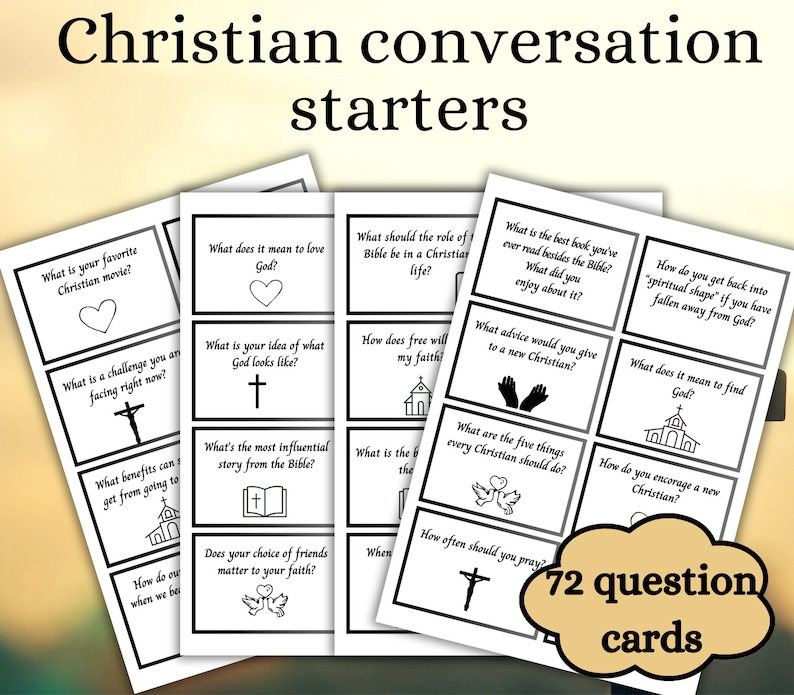 Christian Icebreaker Activity, Conversation Starter, Games for Youth ...