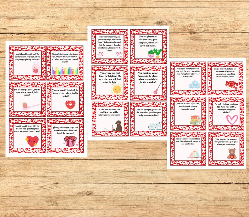 Valentines Day Scavenger Hunt for Kids, Valentine's Day Treasure Hunt ...