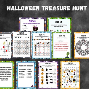 Halloween Treasure Hunt, Scavenger Hunt, Printable Halloween Games ...
