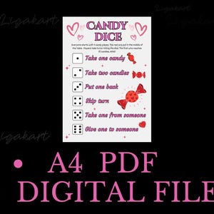 Valentine Day Candy Dice Game, Valentine Activity, Galentine Party Game ...