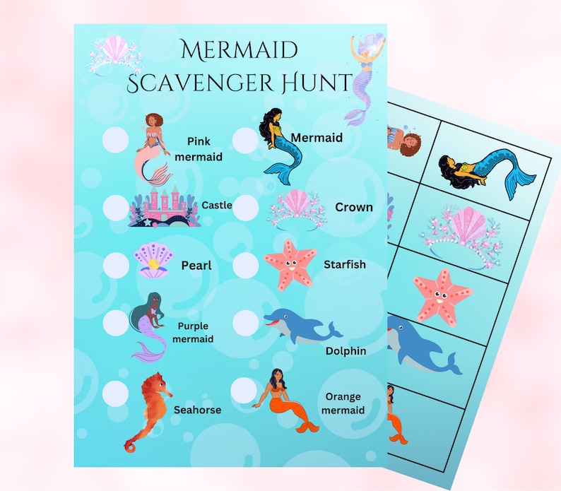 Mermaid Themed Treasure Hunt | Child / Kids Birthday Party Games ...